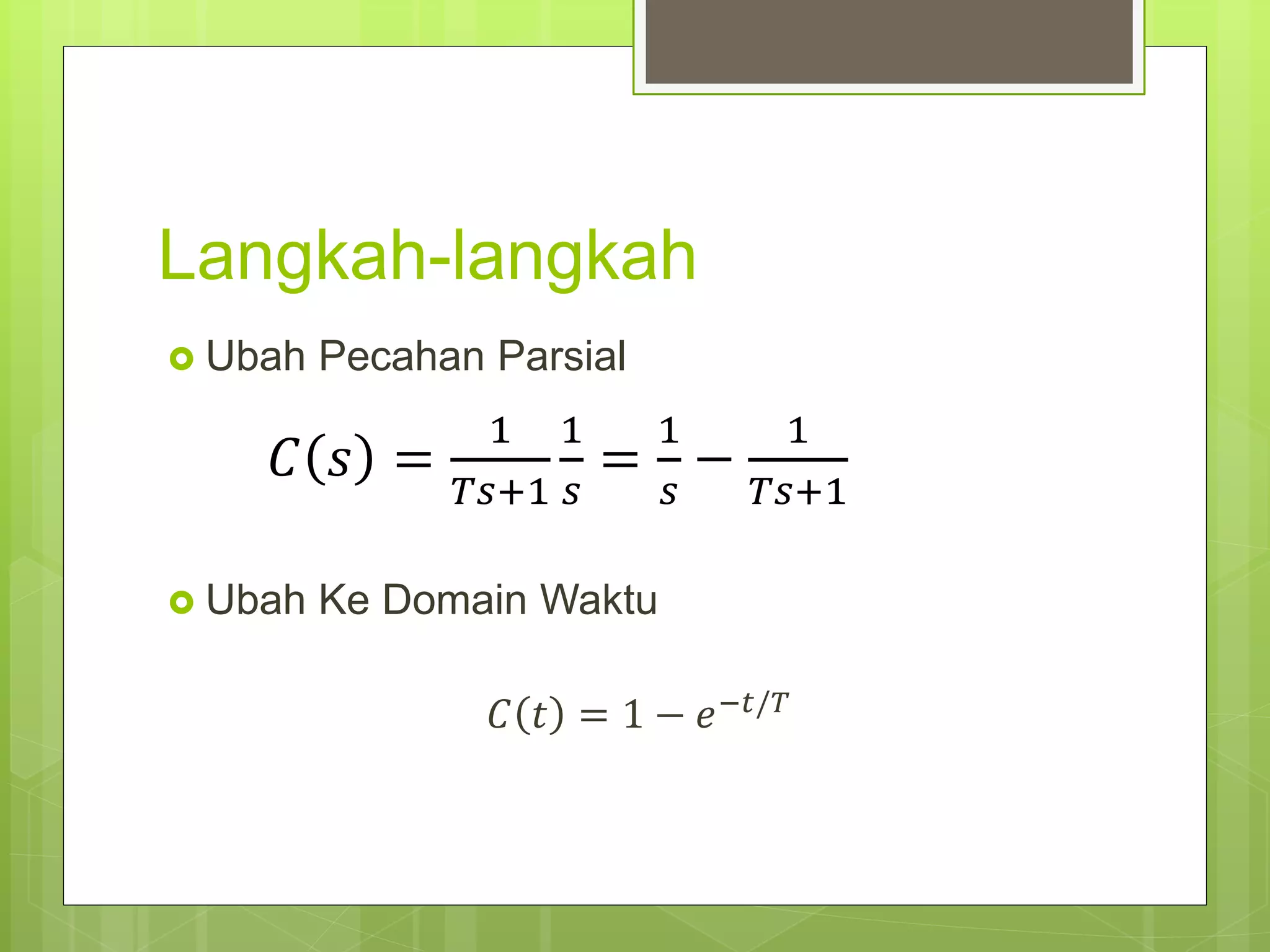 Analisa respon sistem | PPTX