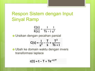 Analisa respon sistem | PPTX