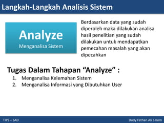 System Analysis and Design - Analisa Sistem | PPTX