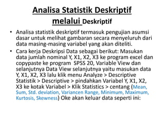 Analisa statistik deskriptif (deskpritive) | PPT