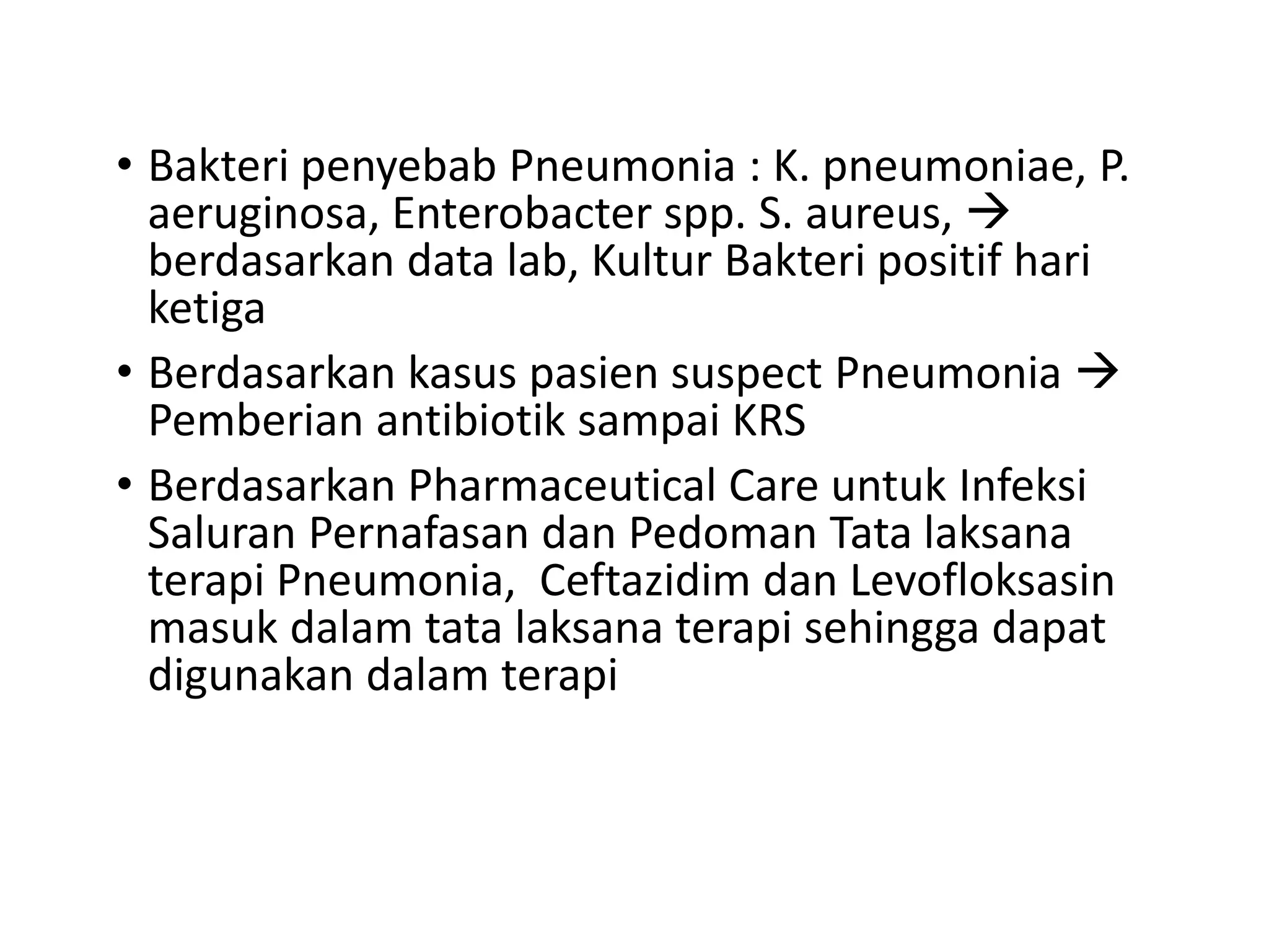 Analisa terapi pneumonia | PPTX
