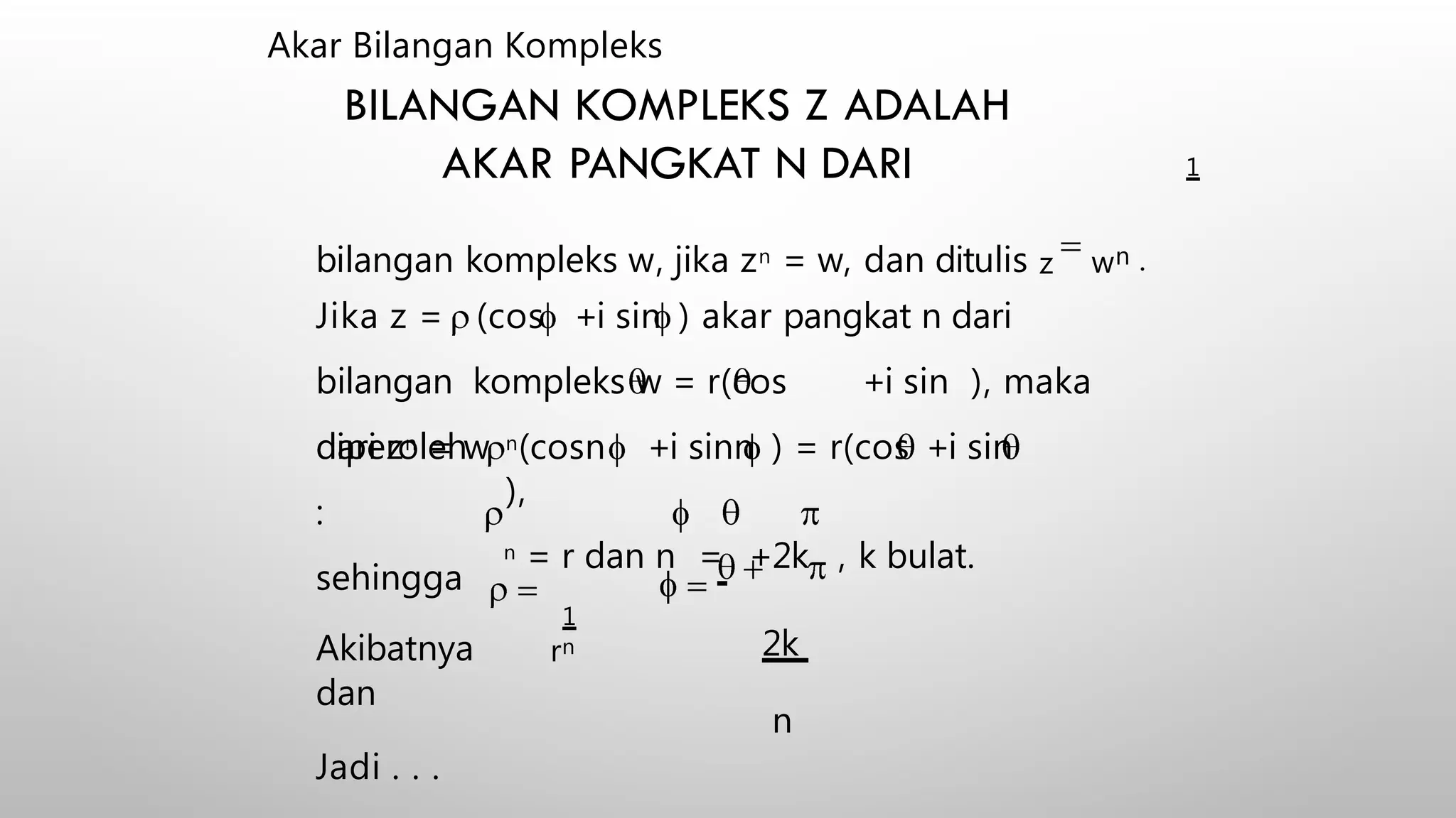 ANALISA VARIABEL KOMPLEKS Pengenalan Analisis | PPTX