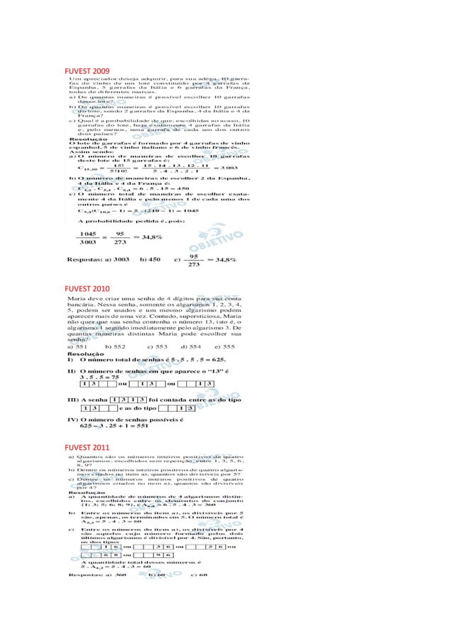 Analise combinatoria | PDF
