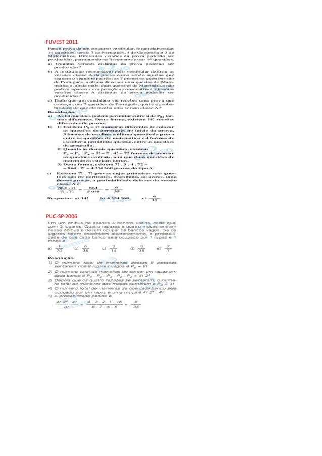 Analise combinatoria | PDF