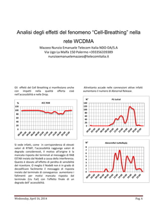 Analisi degli effetti del fenomeno “cell breathing” nella rete wcdma | PDF