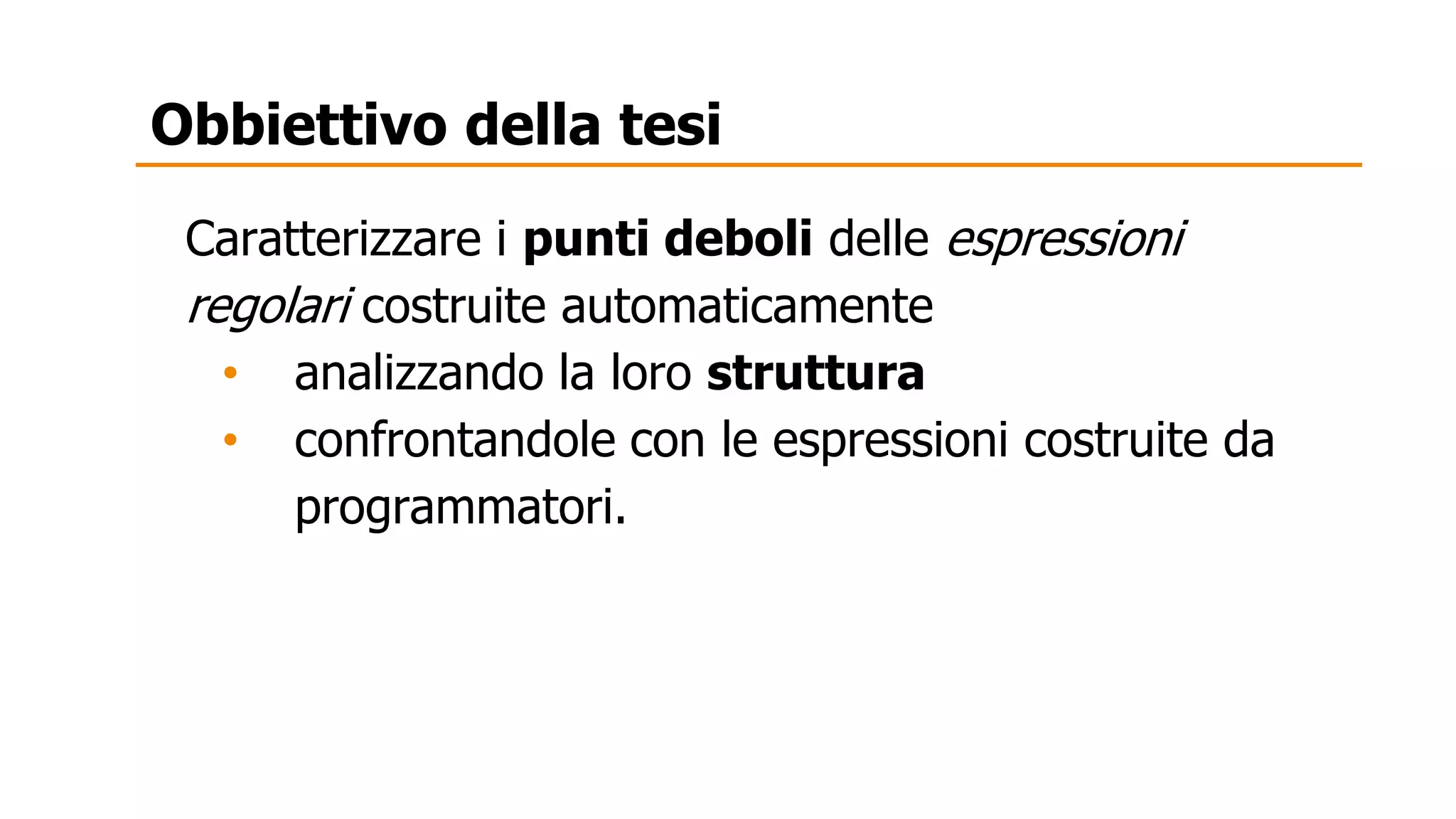 Analisi Delle Differenze Strutturali Nelle Espressioni Regolari Costr