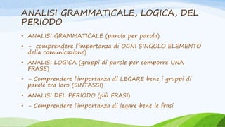 Analisi del periodo prof. dioguardi | PPT