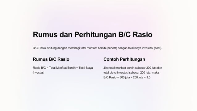 Analisis-BC-Rasio sebagai dasar investasi | PPT | Free Download
