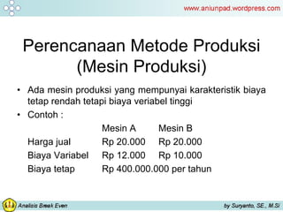 Analisis break-even | PDF