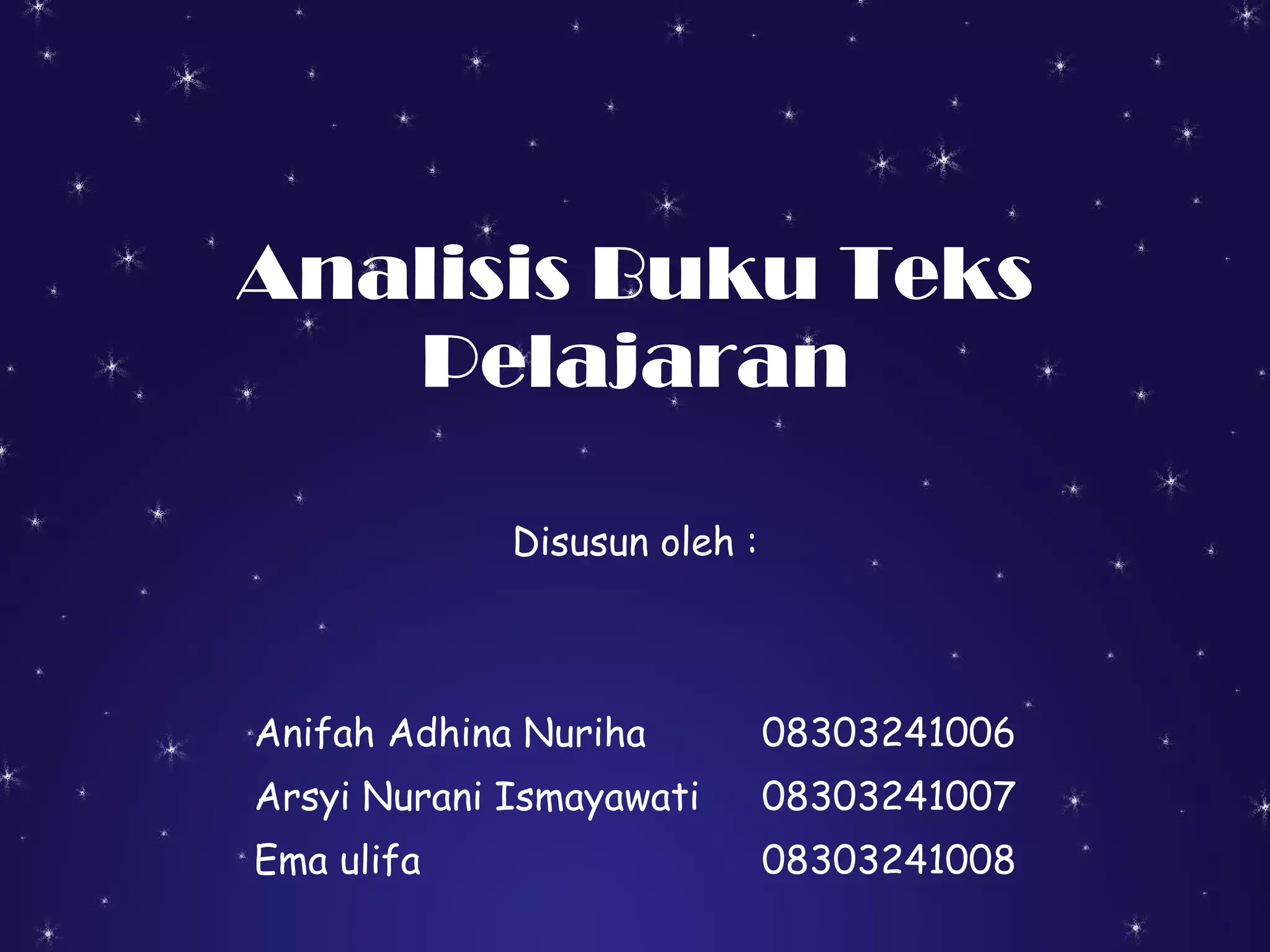 Analisis Buku | PPT