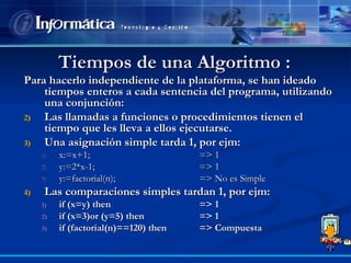 ANALISIS DE ALGORITMOS | PPT