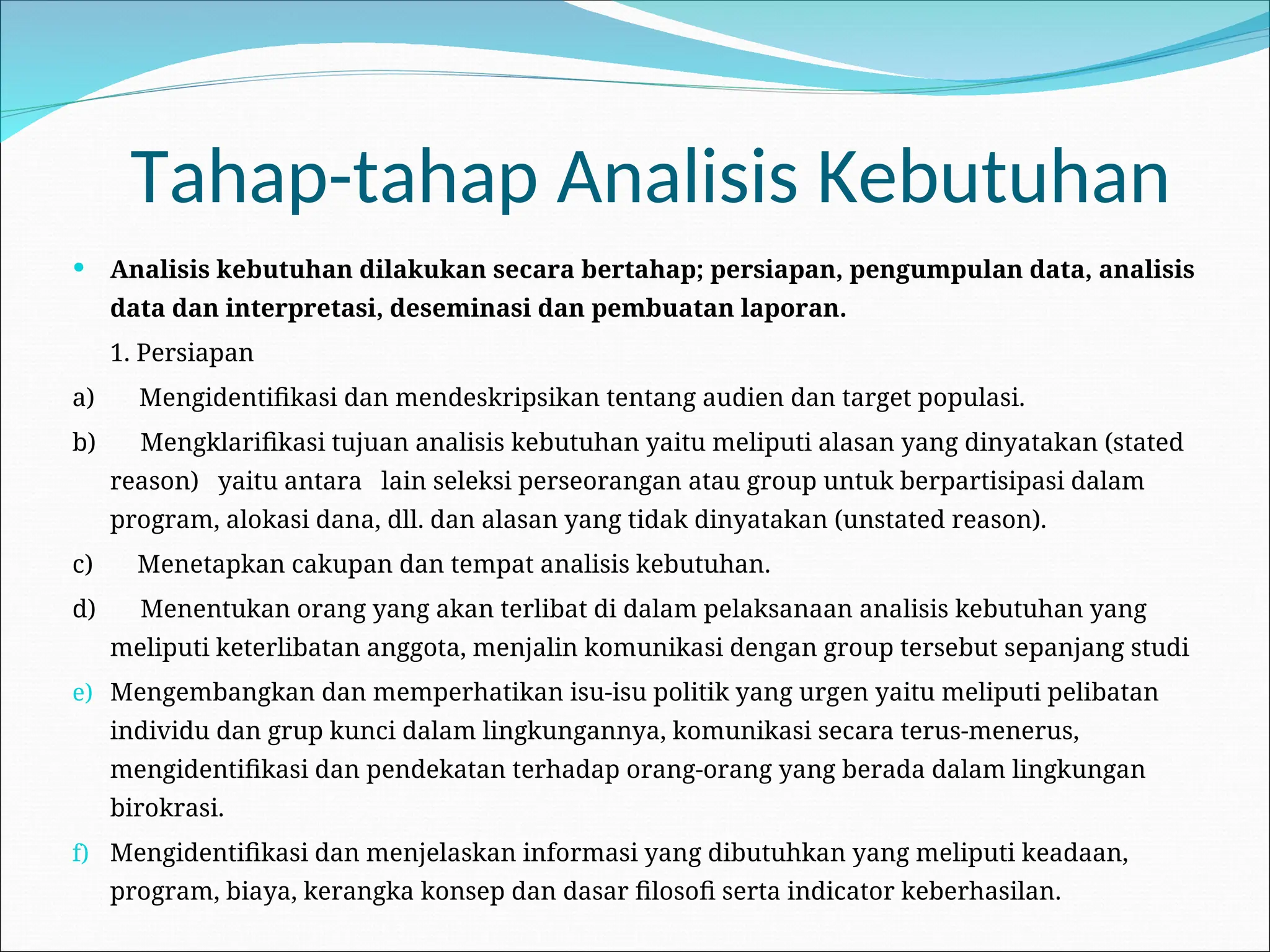 analisis kebutuhan pengembangan kompetensi | PPT