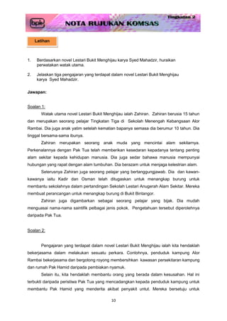 Analisis novel-lestari-bukit-menghijau -zai | DOCX