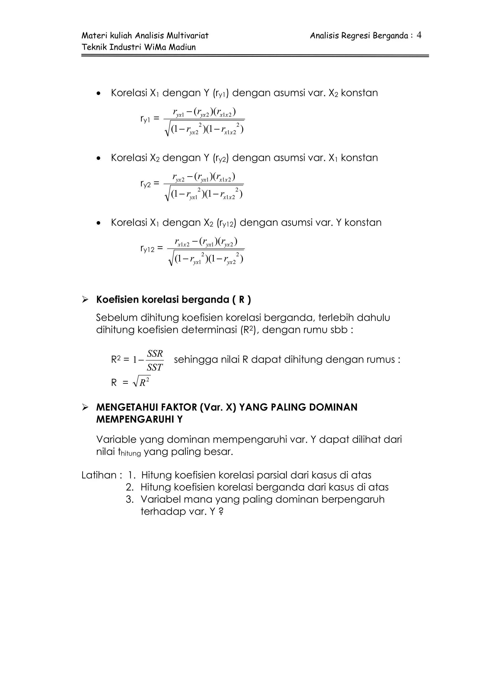 Analisis regresi-berganda1 | PDF