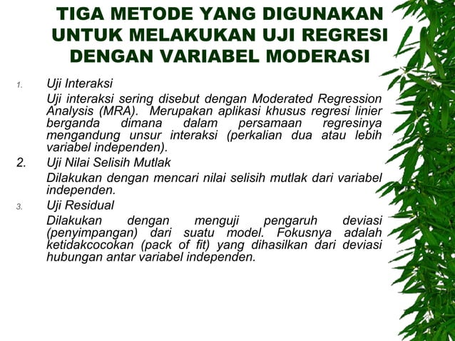 Analisis regresi-dengan-variabel-moderating-dan-intervening 20091 (1) | PPT