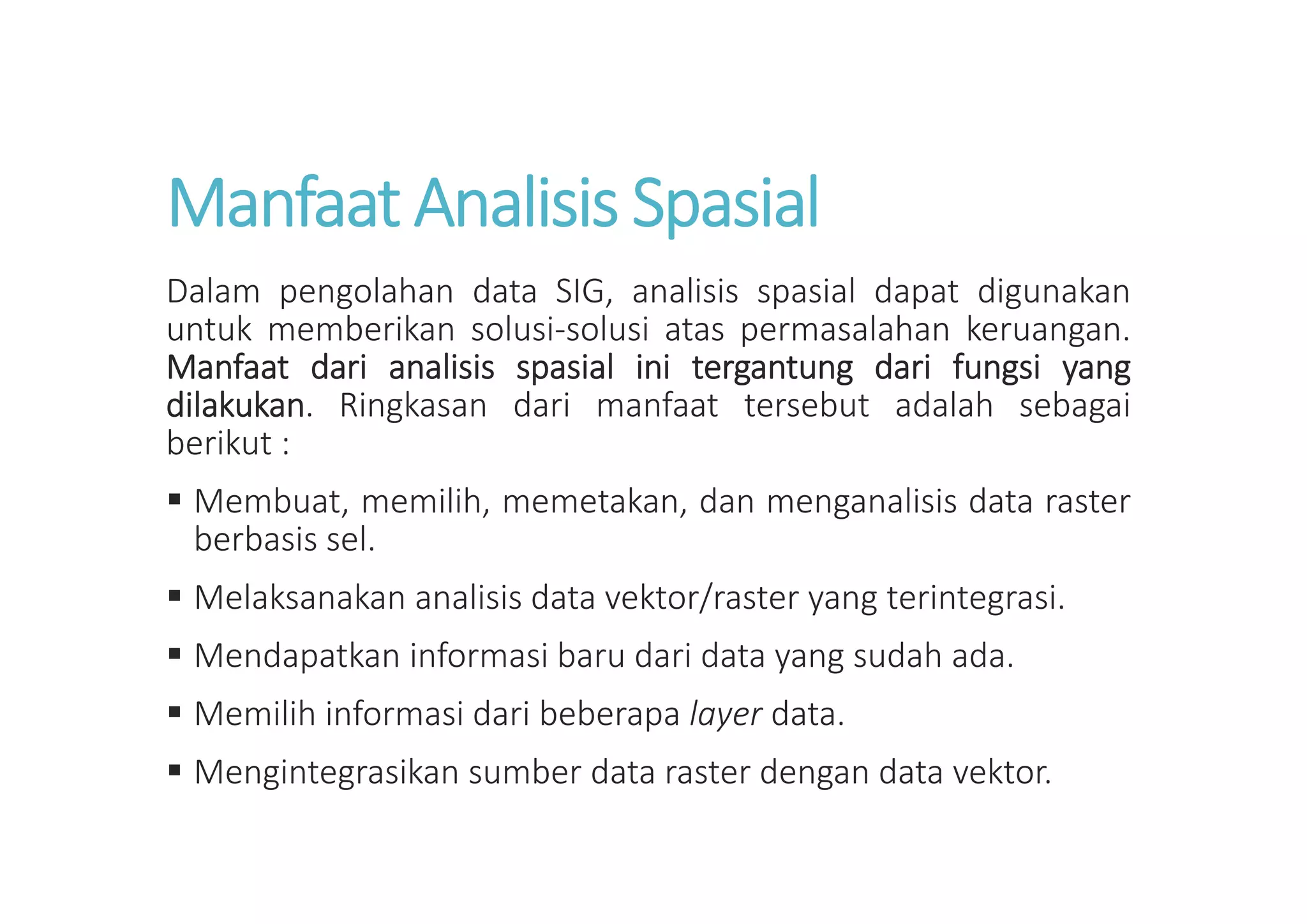 Analisis spasial | PDF