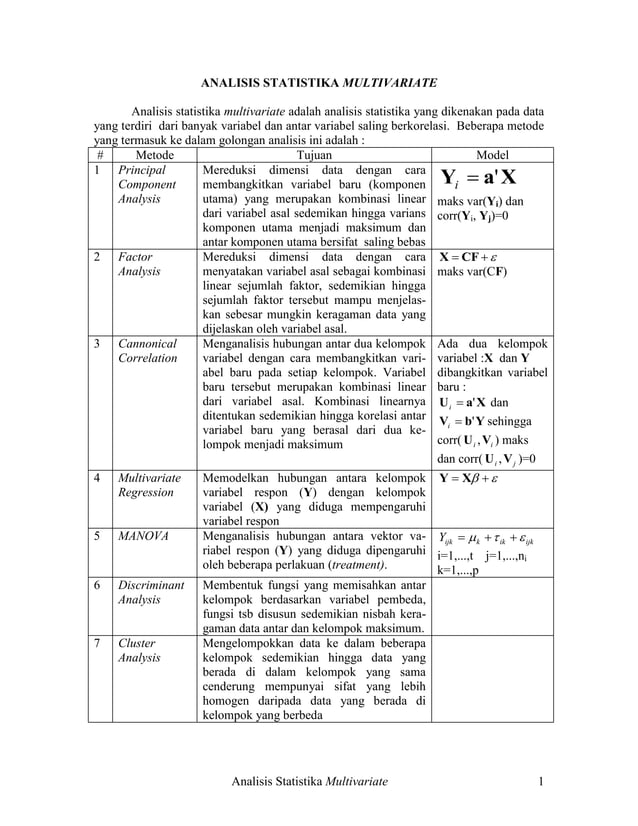 Analisis statistika-multivariate | PDF