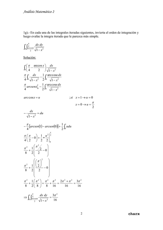 integrales dobles (analisis matematico) | PDF