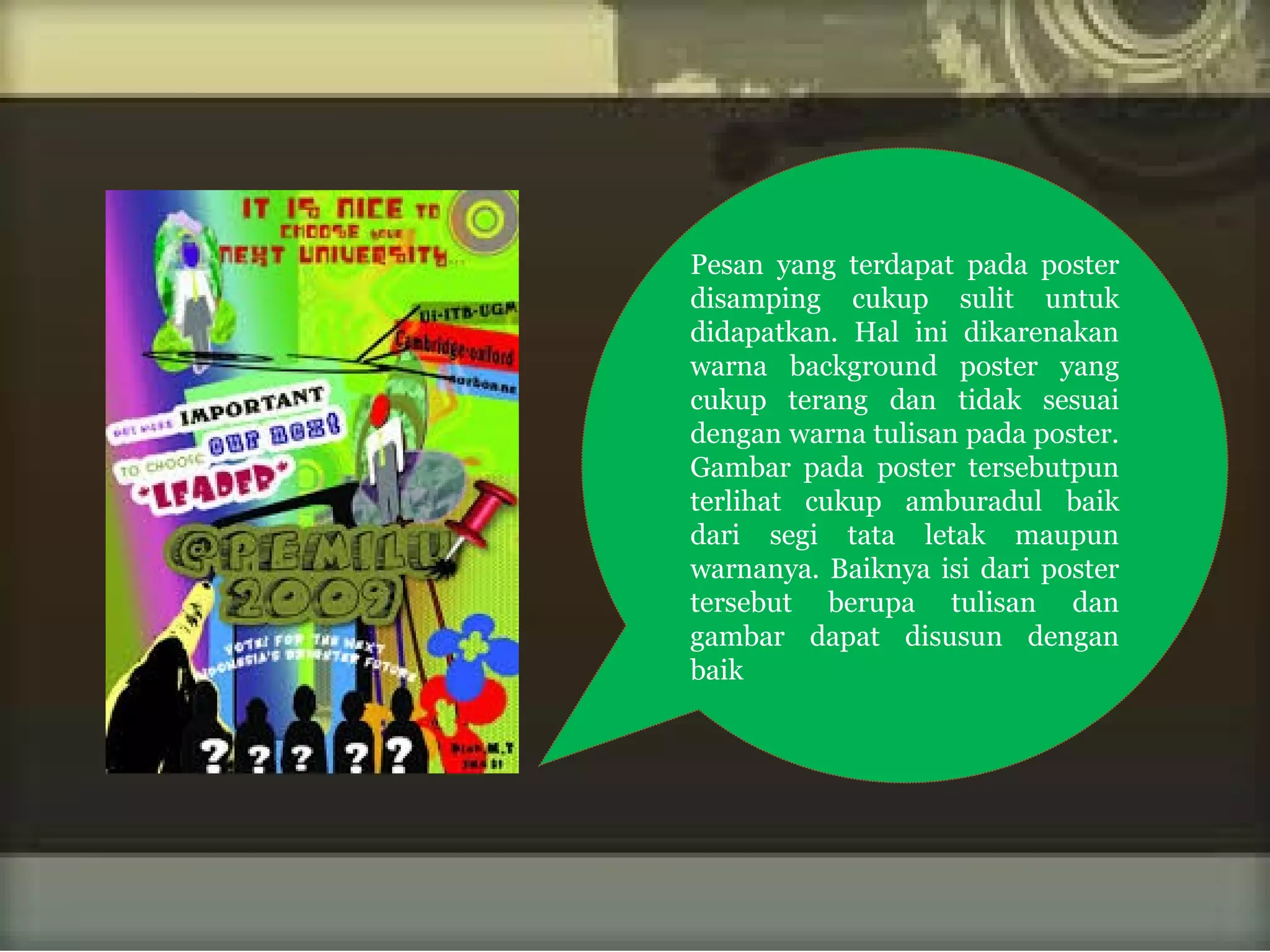 Analisis 5 poster | PPT