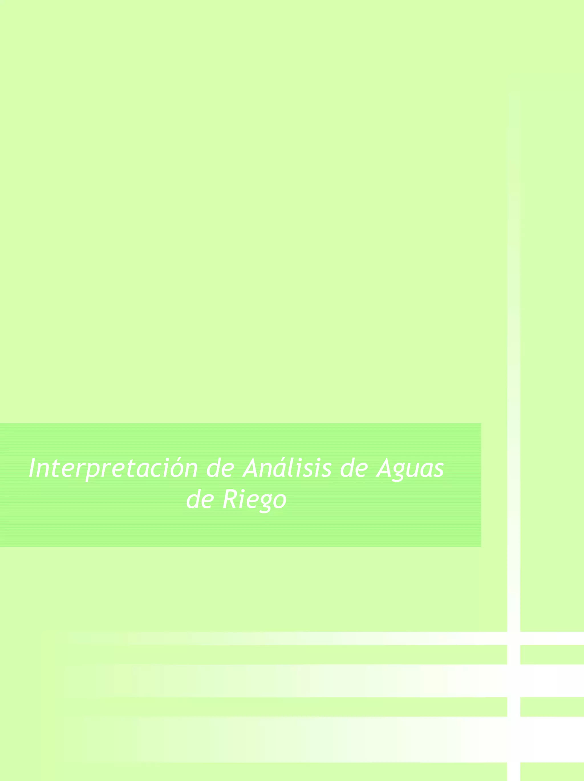 Analisis Agua Riego | PDF | Water Services | Home Utilities