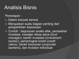 Analisis aktivitas bisnis | PPTX