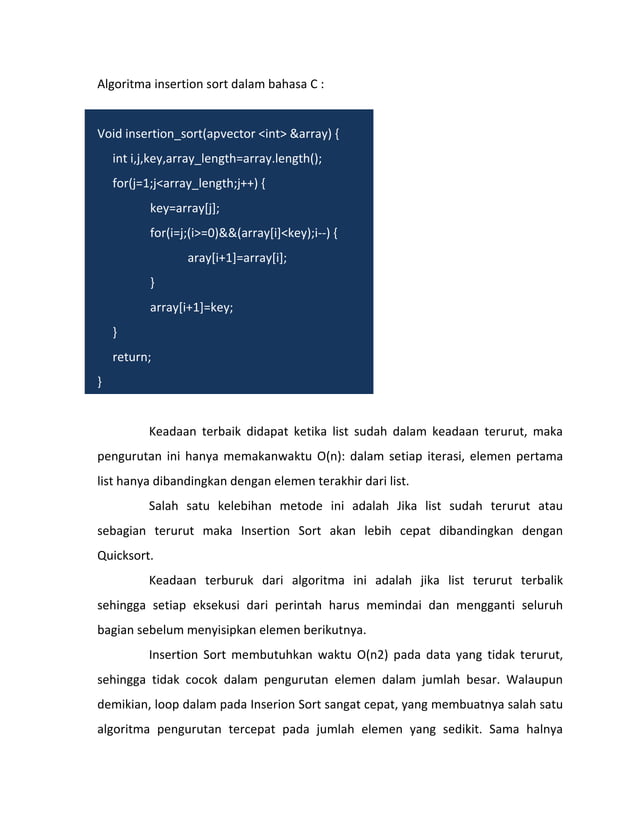 Analisis Algoritma Pada Masalah Sorting | PDF