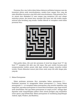 Analisis Algoritma Terhadap Permainan Labirin | PDF