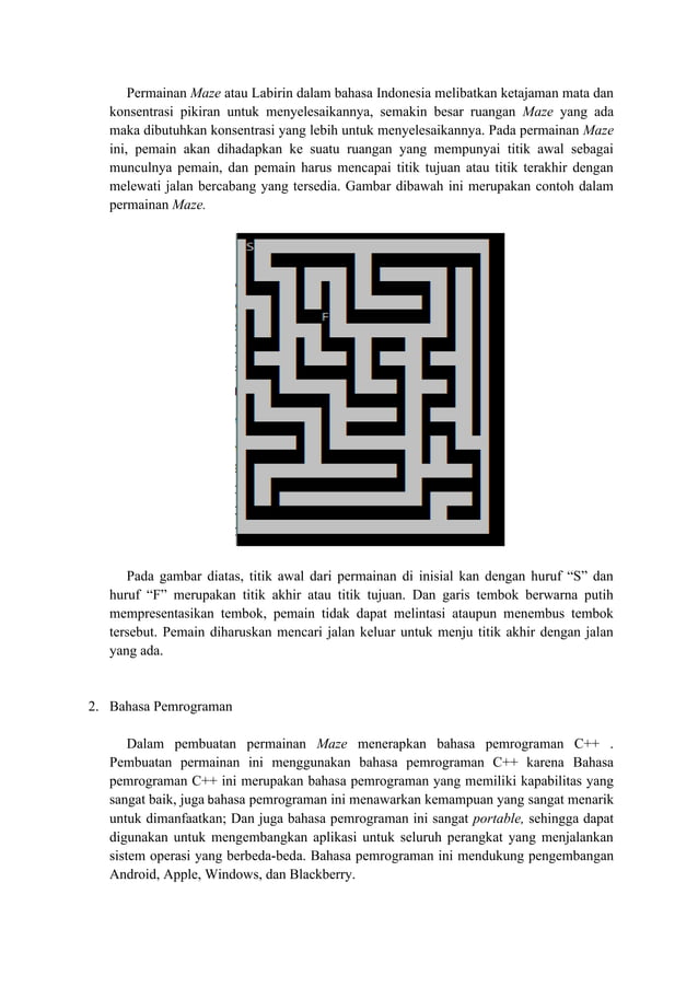 Analisis Algoritma Terhadap Permainan Labirin | PDF