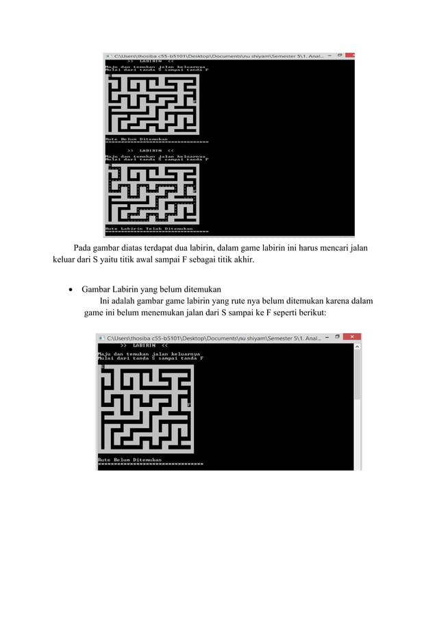 Analisis Algoritma Terhadap Permainan Labirin | PDF