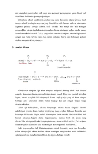 Analisis alkana, alkuna | DOCX
