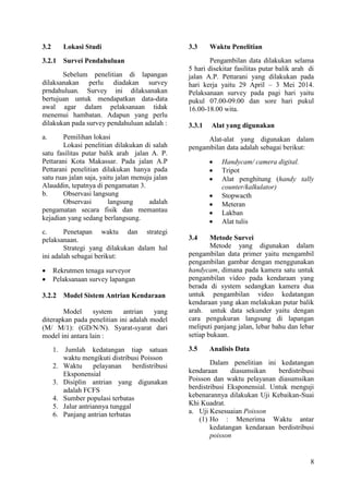 Analisis antrian kendaraan di jl.ap.pettarani makassar | PDF