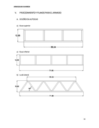 Analisis aplicativo de puente de armadura warren | DOCX
