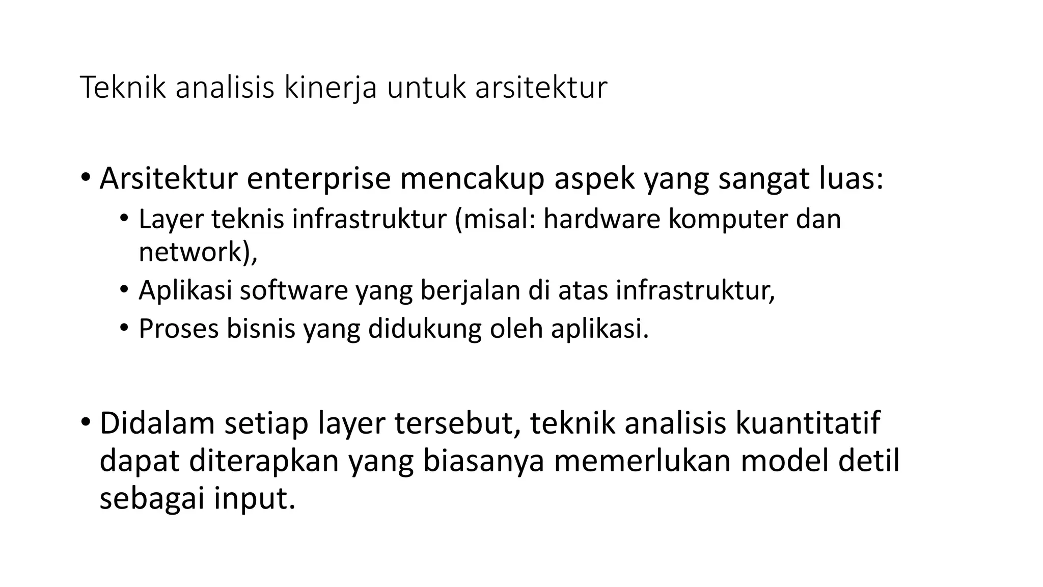 Analisis Arsitektur Enterprise pada teknologi informasi | PDF