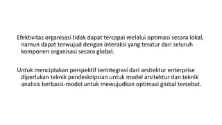 Analisis Arsitektur Enterprise pada teknologi informasi | PDF