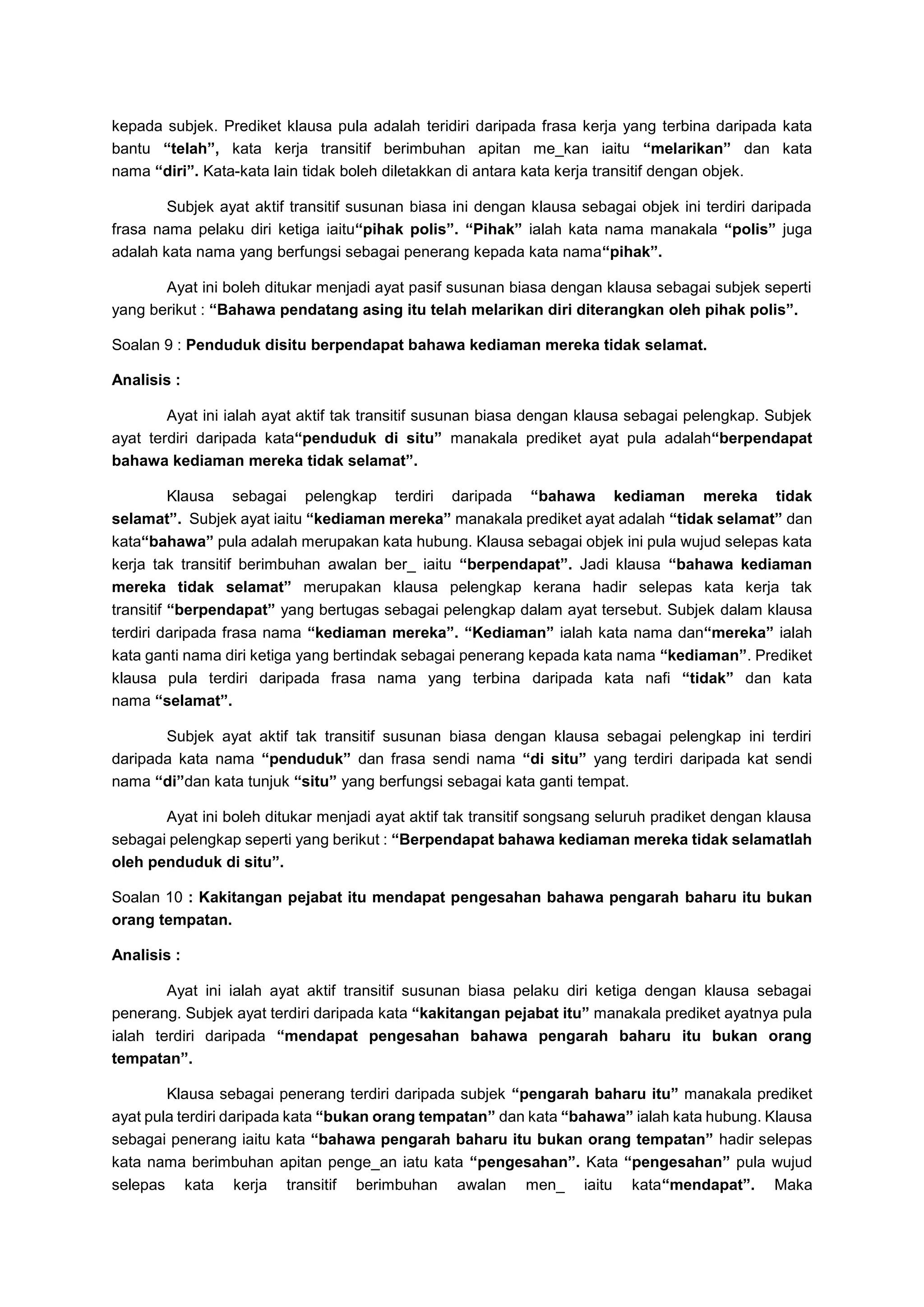 Analisis ayat | DOCX