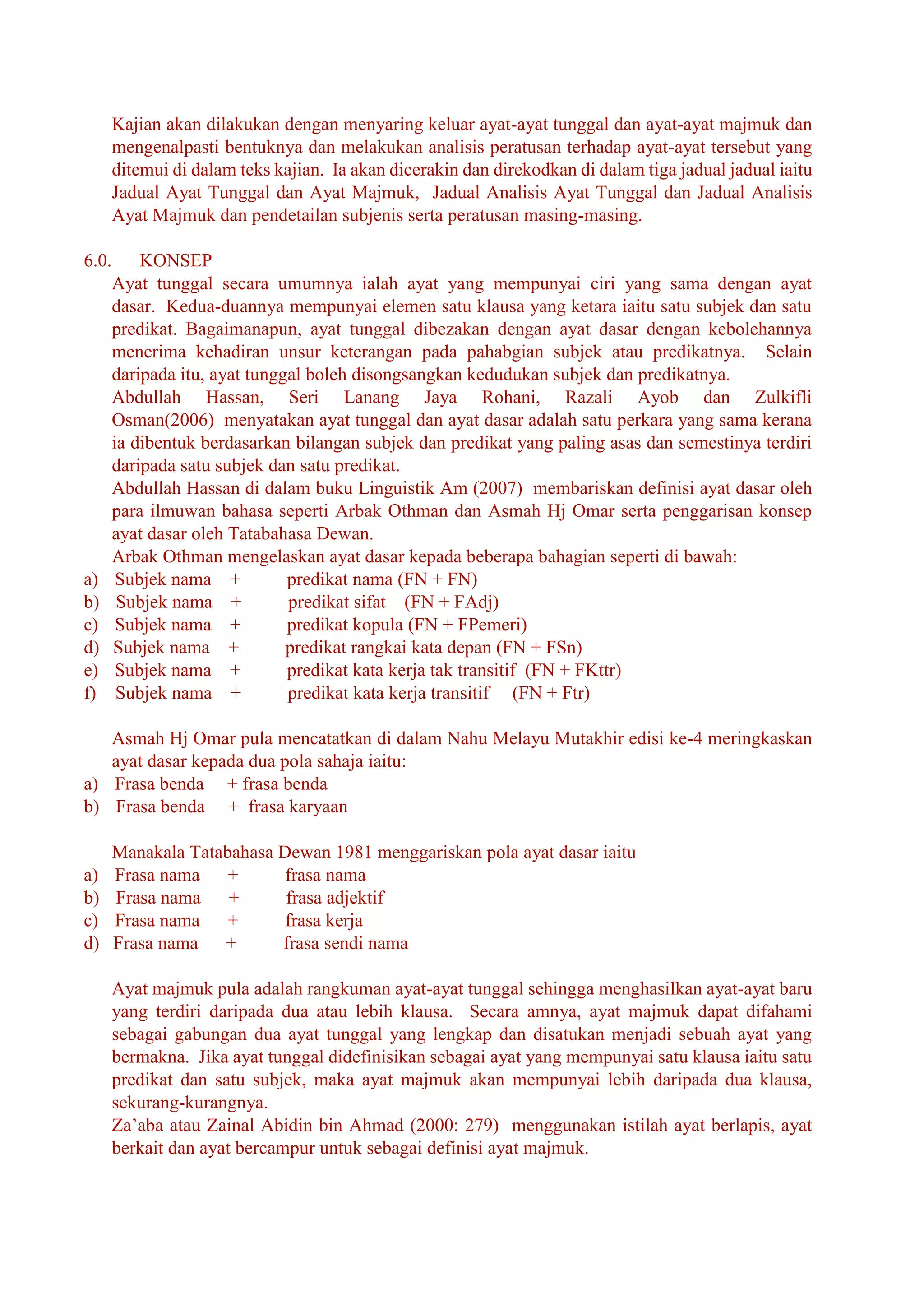 Analisis ayat | DOCX