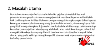 Analisis Bad Practice Manipulasi Data Di Instansi Pemerintah Daerah Pptx