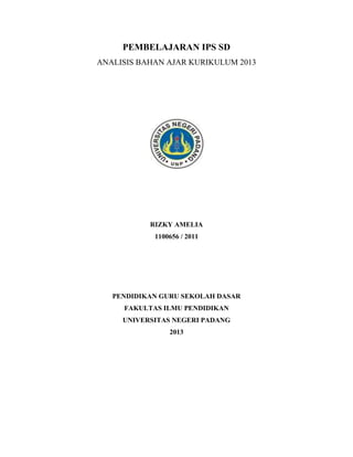 Analisis bahan ajar kurikulum 2013 | DOCX