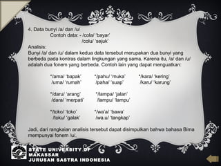 Analisis bahasa bima | PPT