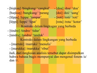 Analisis bahasa bugis wajo dan sinjai | PPTX