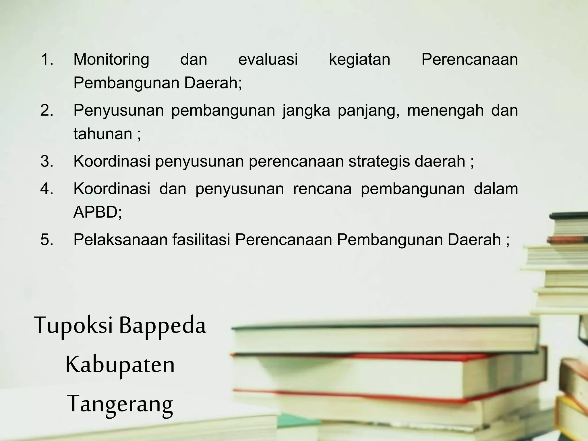 ANALISIS BAPPEDA KABUPATEN TANGERANG | PPTX