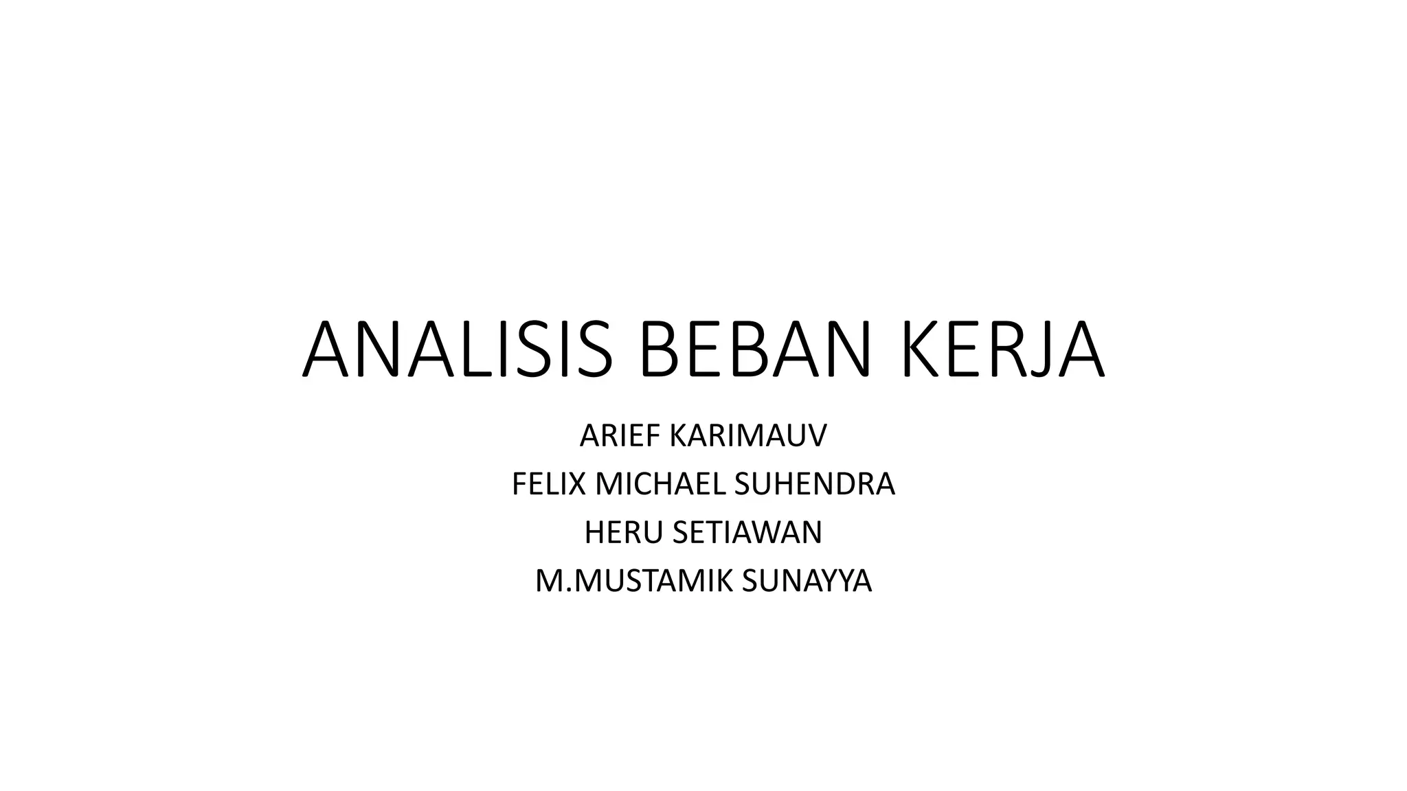 ANALISIS - BEBAN - KERJA ( ABK ) ppt | PPTX