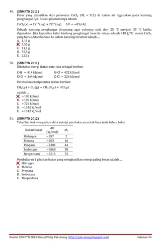 Analisis bedah soal sbmptn 2013 kimia ipa | PDF