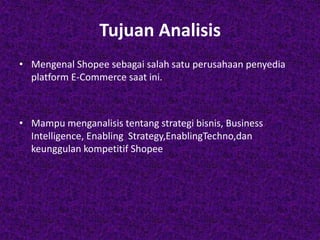 Analisis Bisnis di Marketplace Shopee dan Optimaslisasi | PPTX