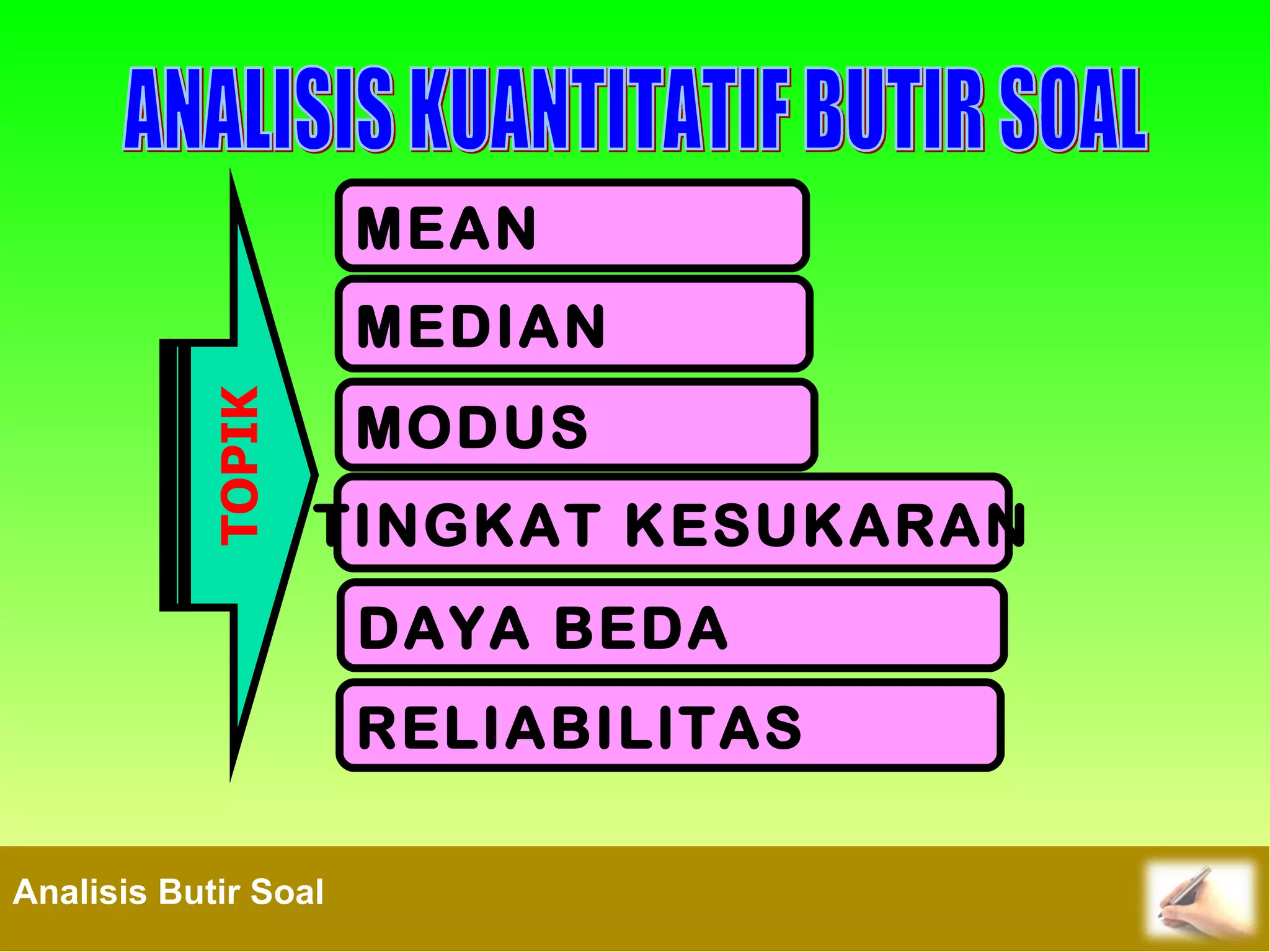 Analisis butir soal | PPT