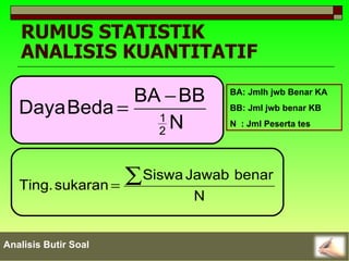 Analisis butir soal | PPT