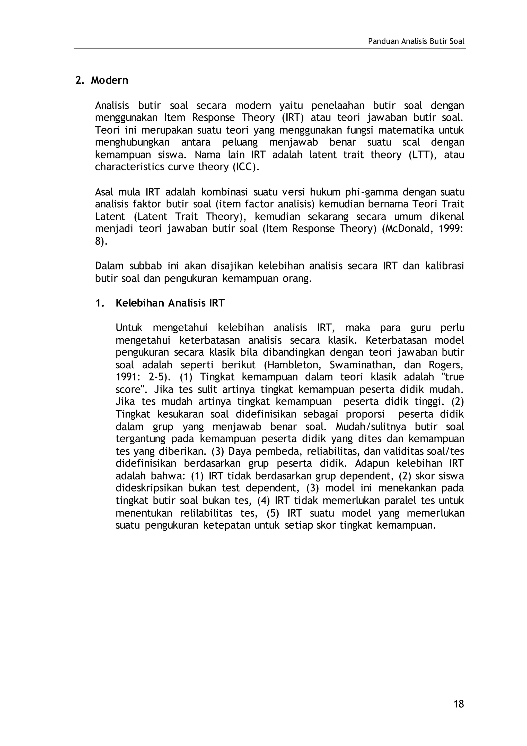 Analisis butir soal | DOC