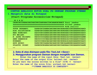Analisis butir soal hasil ujian | PDF