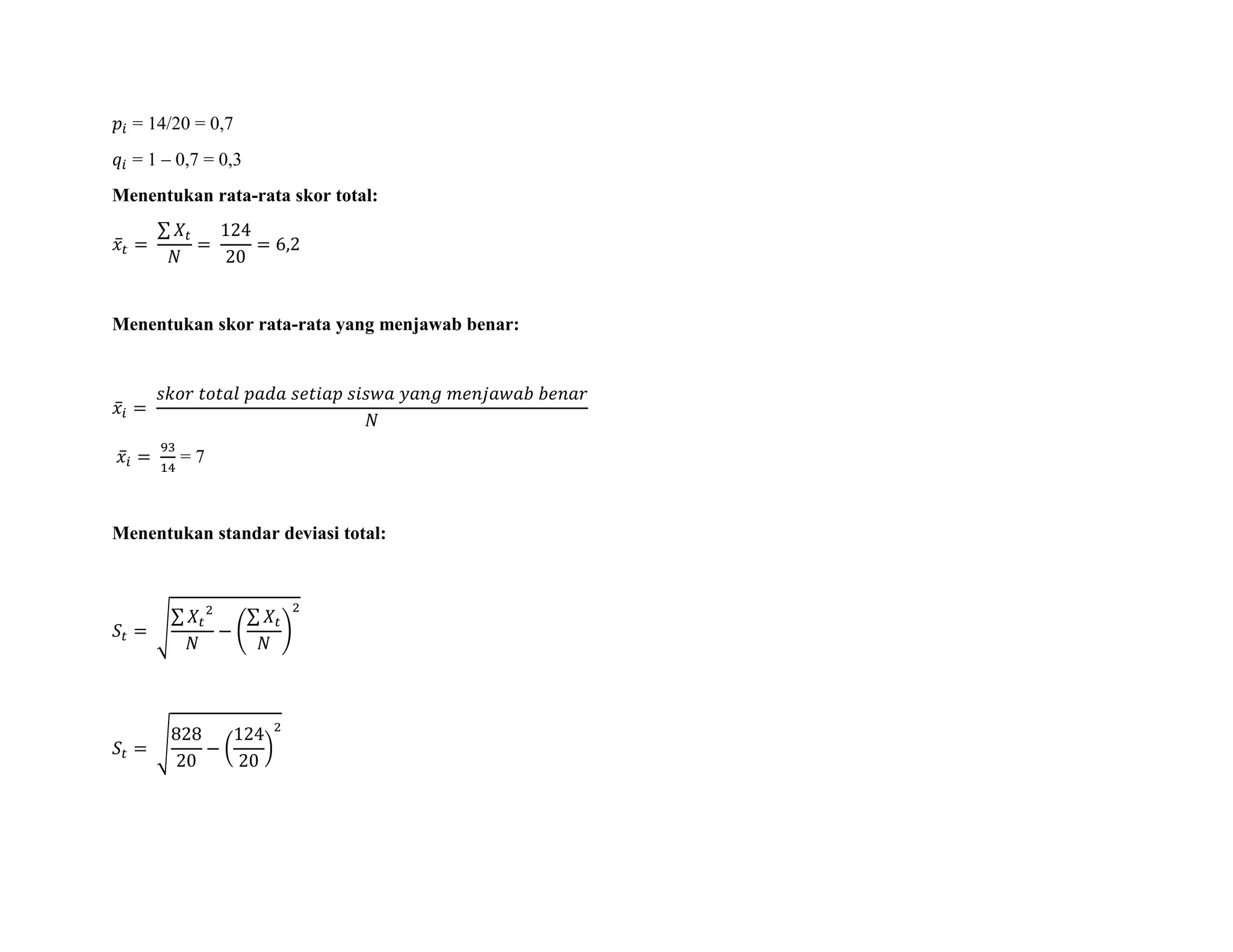 Analisis butir soal pilihan ganda dan uraian | PDF