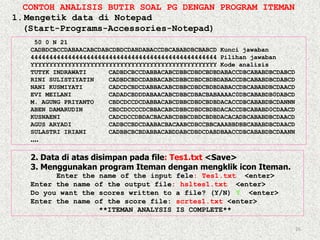 Analisis butir soal (v) | PPTX